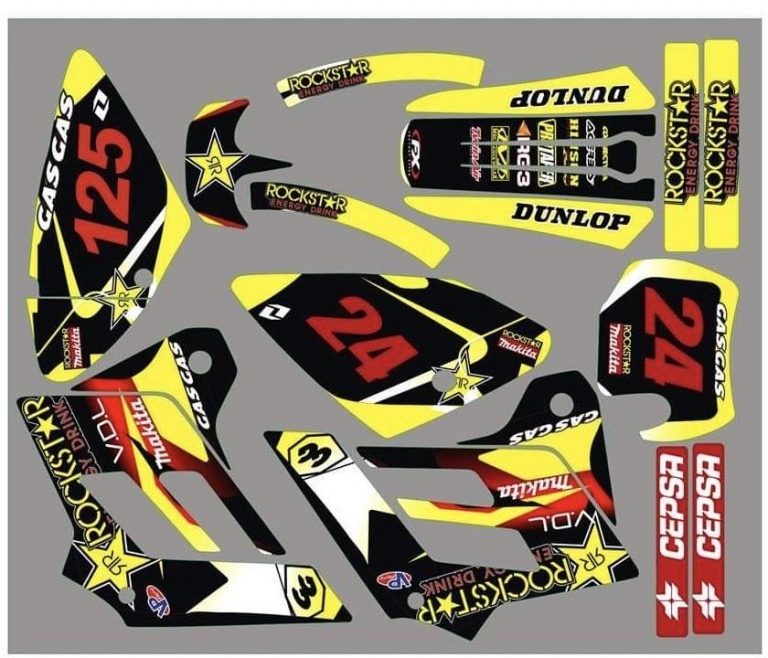 Graphic kit Gasgas EC (2002-2006) - Rockstar Yellow | Kitdeco-moto.fr