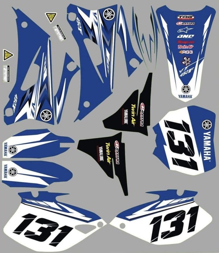 Yamaha YZ / YZF deco kit - Original Blue - Motorcycle Deco Kit Shop