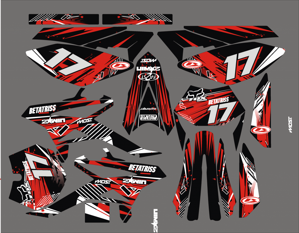 Kit déco Beta 50 – Red | Kitdeco-moto.fr