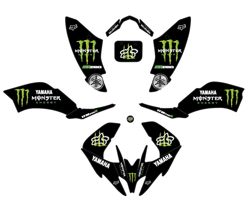 Kit déco Yamaha YFM 250 Raptor - Monster - Boutique Kit Déco Moto