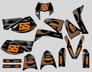 KTM 640 LC4 Deco Kit - Line - Motorcycle Deco Kit Shop