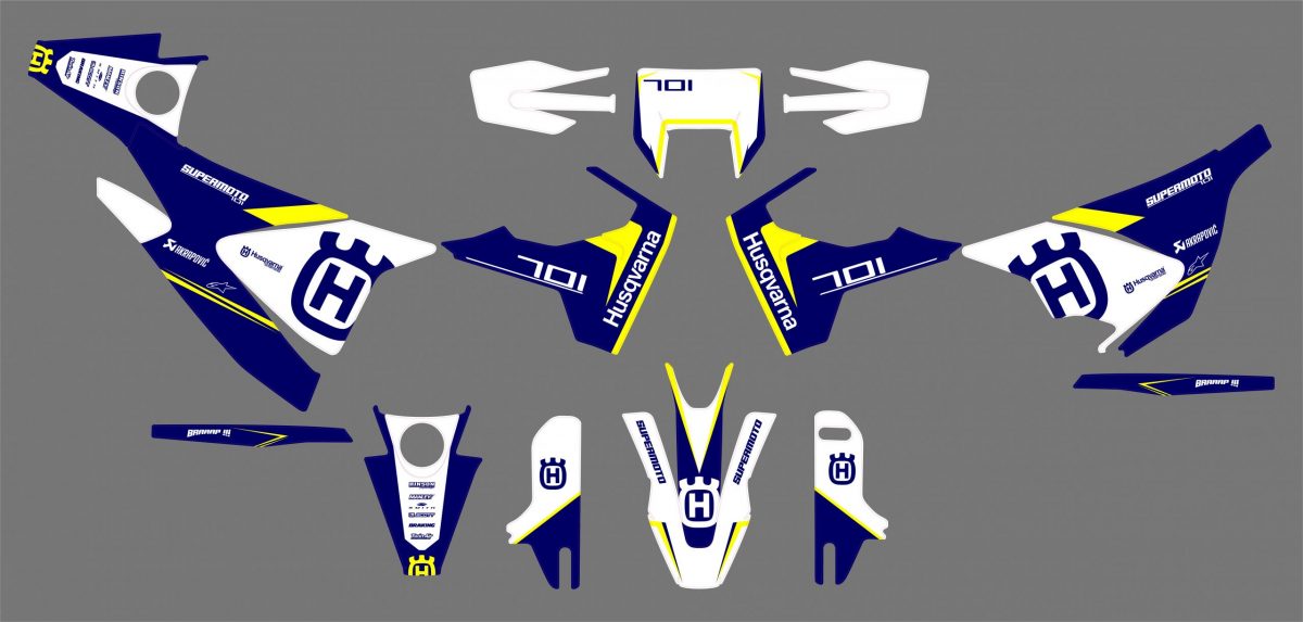 Kit déco Husqvarna 701 SM - Factory Pro - Boutique Kit Déco Moto