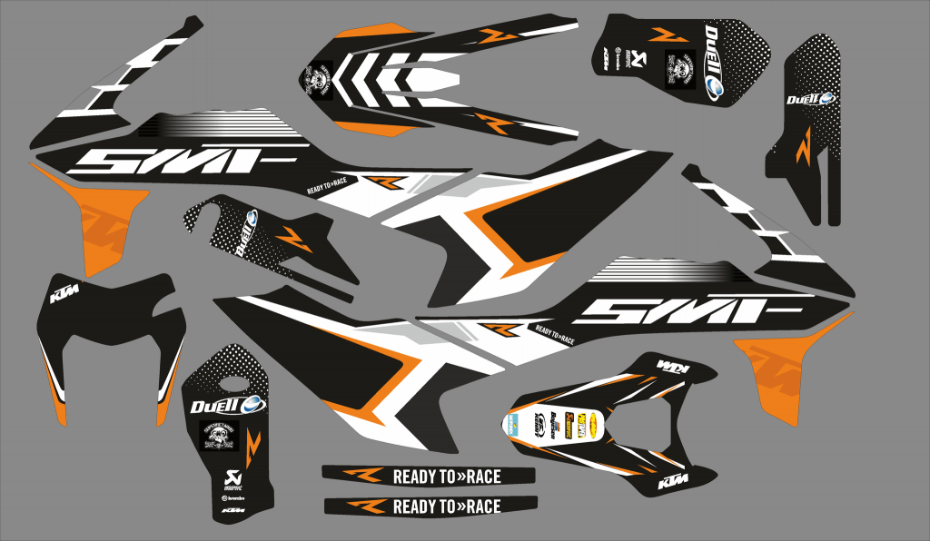 KTM 690 SMCR (2019-2024) deco kit - SMF - Motorcycle Deco Kit Shop