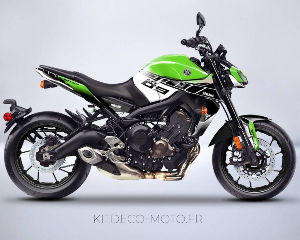 Kit gráfico Yamaha MT 09 - Aniversário Verde | Kitdeco-moto.fr