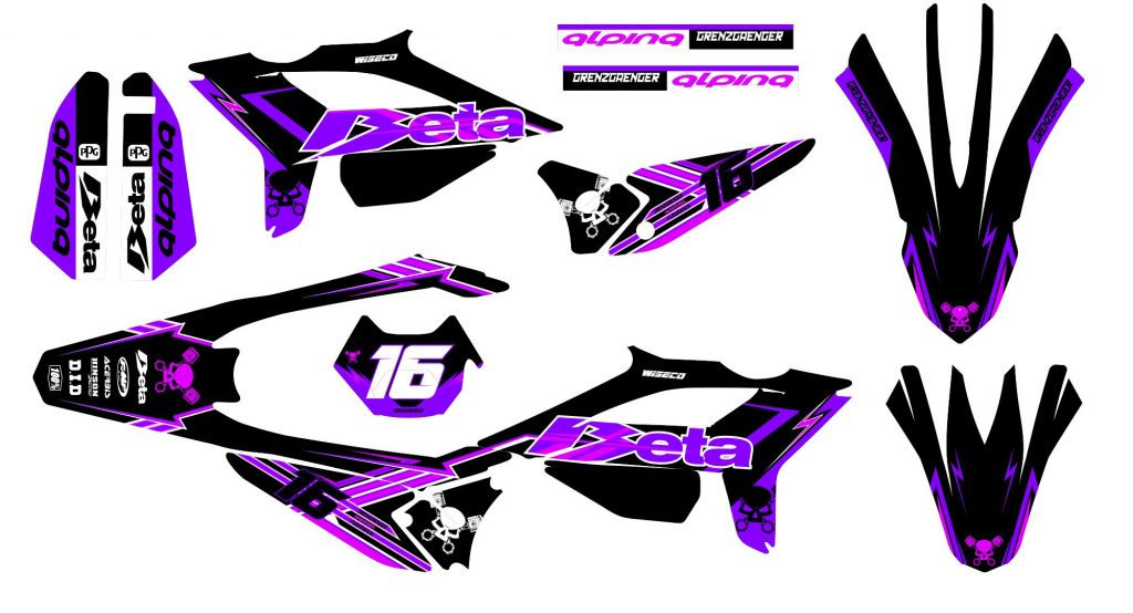 Kit déco Beta 50 (2021-2023) – Racing Blanc - Boutique Kit Déco Moto