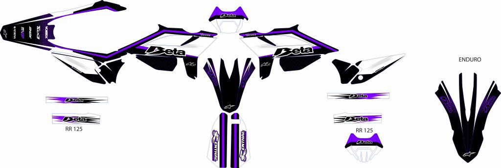 Kit déco Beta 50 (2021-2022) – Racing Violet | Kitdeco-moto.fr