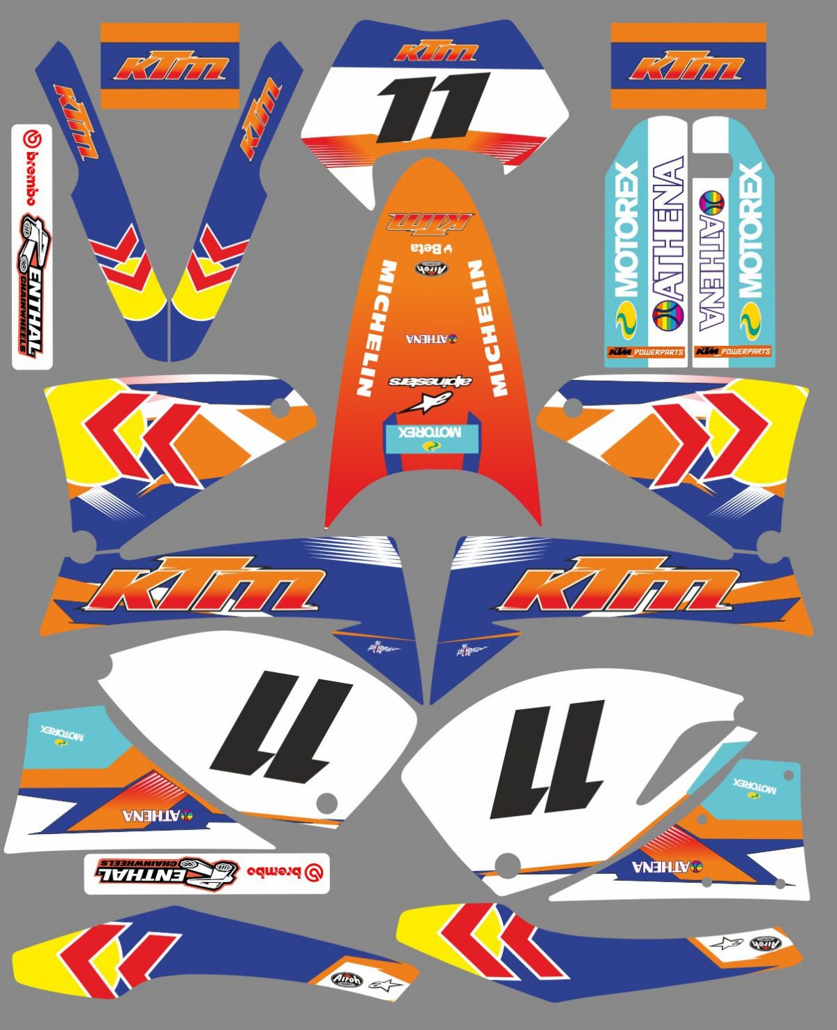 Graphic kit KTM 640 LC4 - Arrow | Kitdeco-moto.fr
