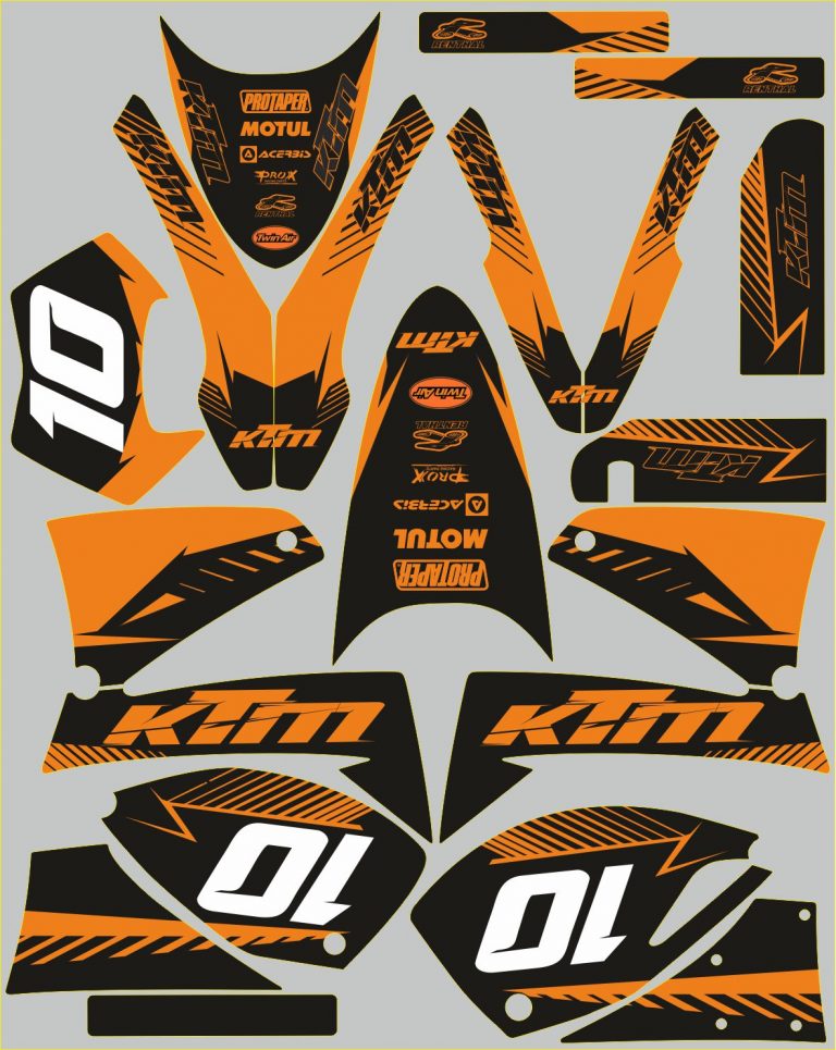 KTM 640 LC4 deco kit - Craft Orange - Motorcycle Deco Kit Shop