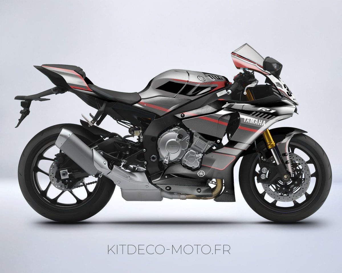 Graphic kit Yamaha R1 - Red Line | Kitdeco-moto.fr