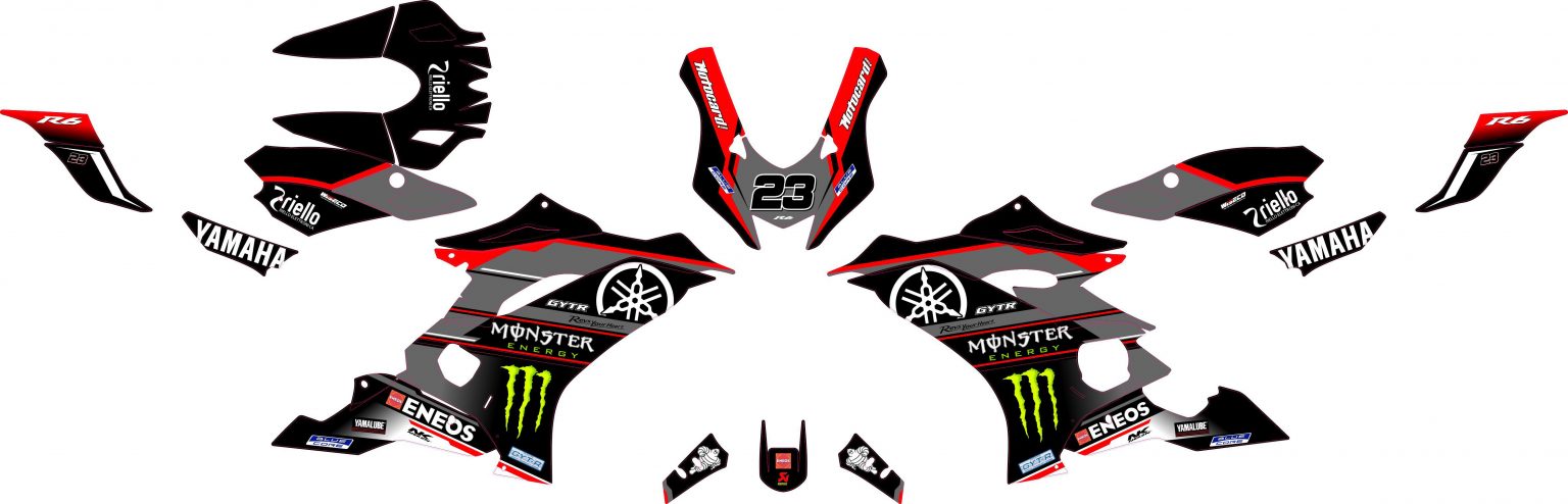 Kit déco Yamaha R6 - GYTR Rouge | Kitdeco-moto.fr