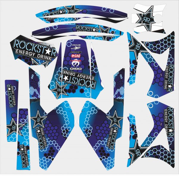 Kit déco Gilera RCR avant 2011 - Rockstar Bleu | Kitdeco-moto.fr