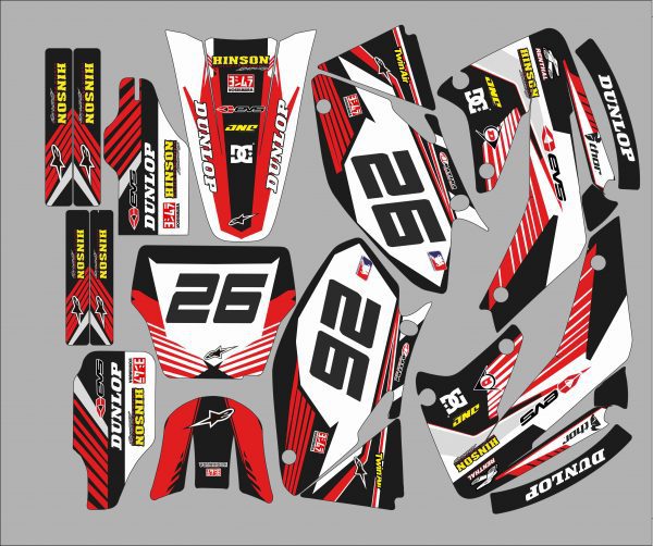 Graphic kit Honda 450 CRF (2002-2004) - Racing | Kitdeco-moto.fr