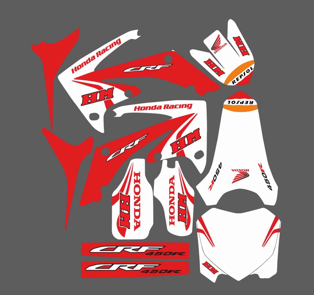Kit déco Honda 450 CRF (2009-2012) - Repsol - Boutique Kit Déco Moto