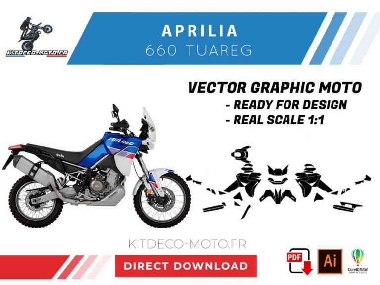 Aprilia 660 Tuareg Template - Vector - Motorcycle Graphic Kit Shop