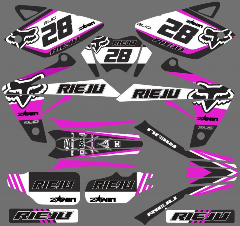 Kit déco Rieju 50 MRT - Fox Rose | Kitdeco-moto.fr