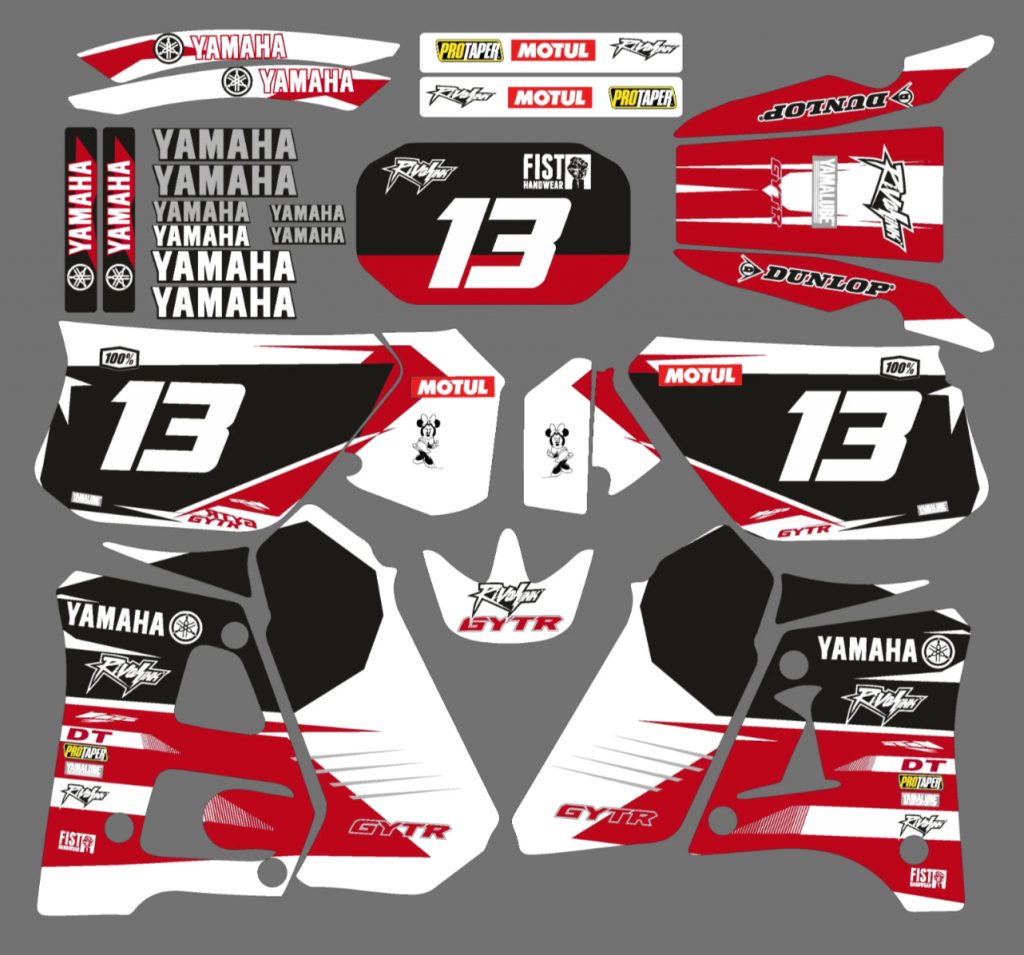 Graphic kit Yamaha DT 125 – Rockstar | Kitdeco-moto.fr