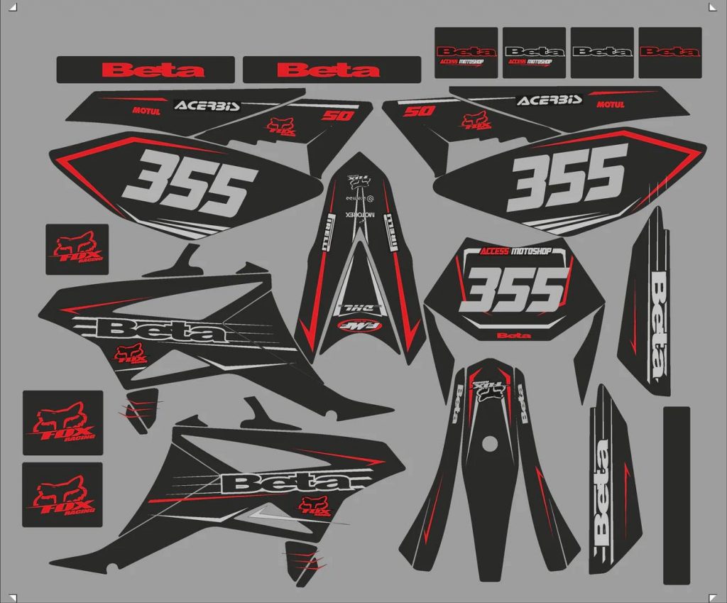 Kit déco Beta 50 – Access Rouge – 2011-2020 | Kitdeco-moto.fr