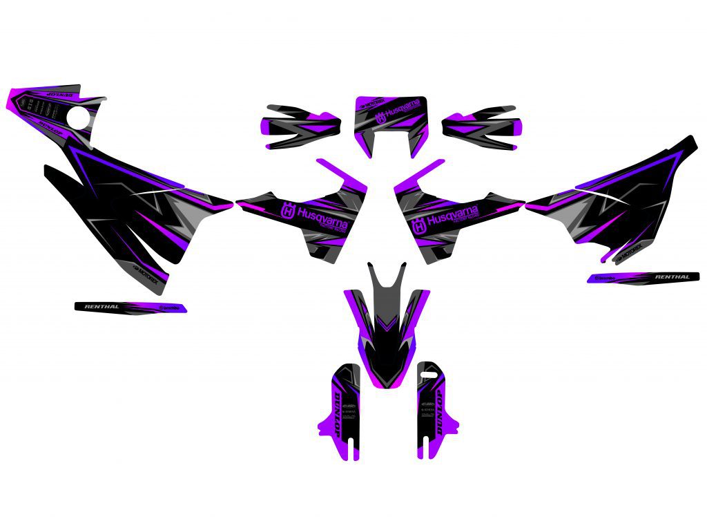 Kit déco Husqvarna 701 SM - Colors Mixt Violet | Kitdeco-moto.fr