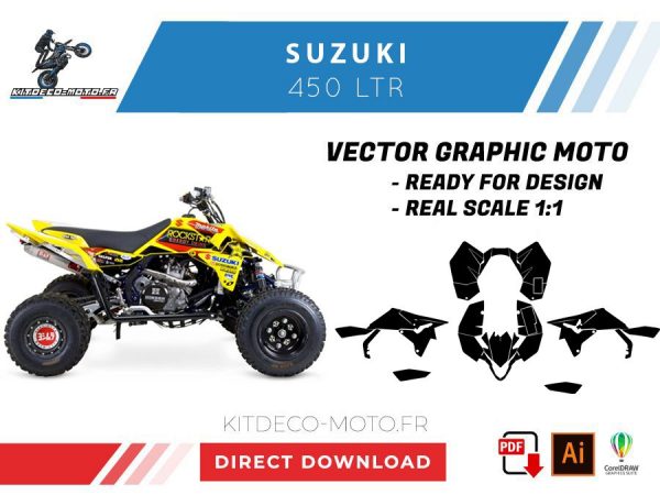 Template Suzuki 450 LTR - Vector - Boutique Kit Déco Moto