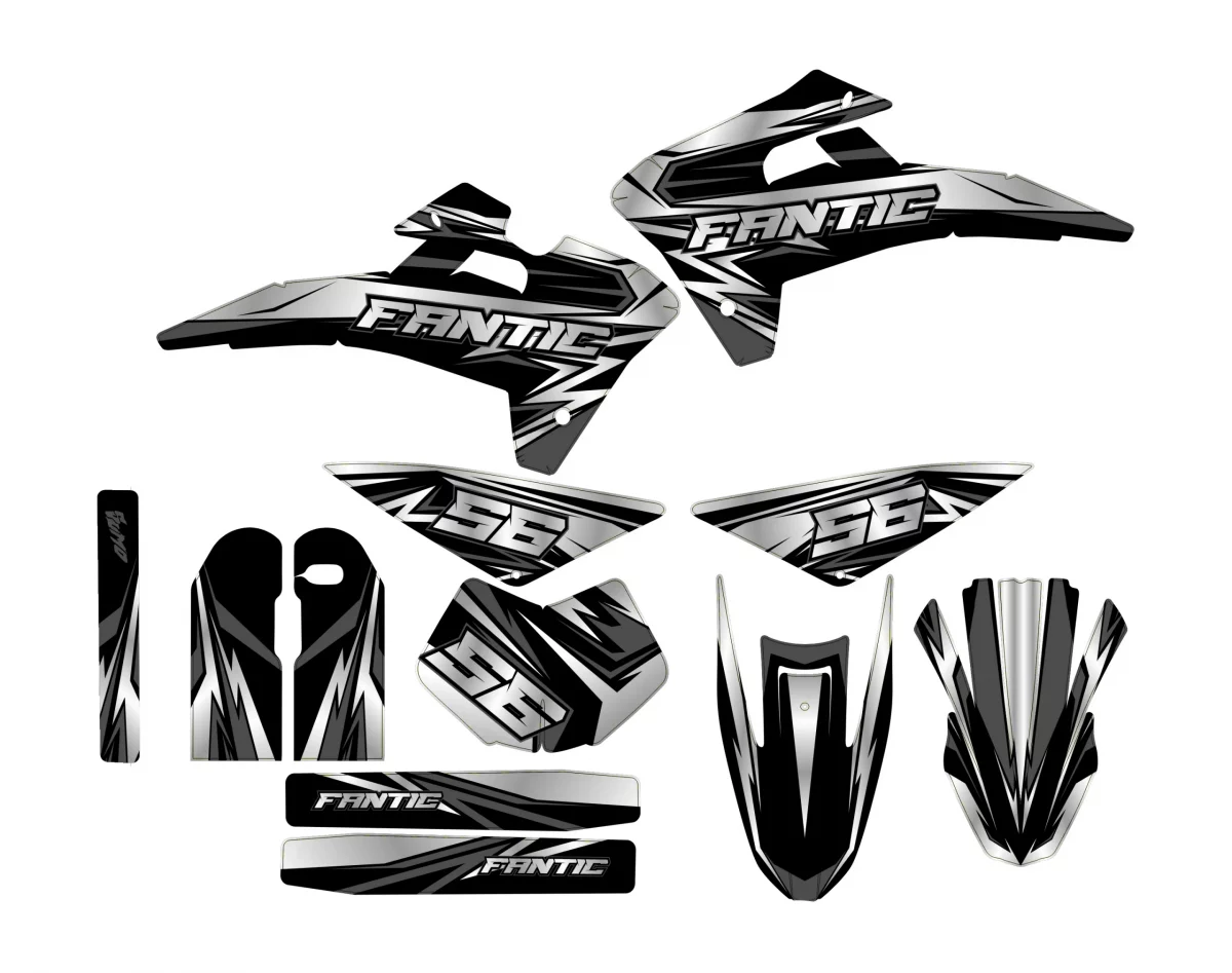 Kit déco Fantic XM / XE 50 – Race Blanc - Boutique Kit Déco Moto