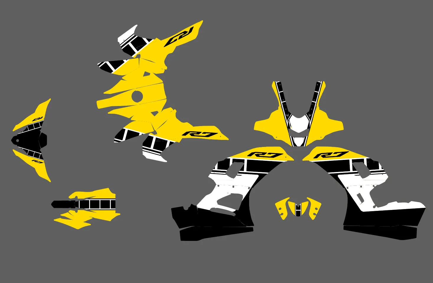 Kit Deco Yamaha R7 - Aniversário Amarelo - Loja de Kits Deco para ...