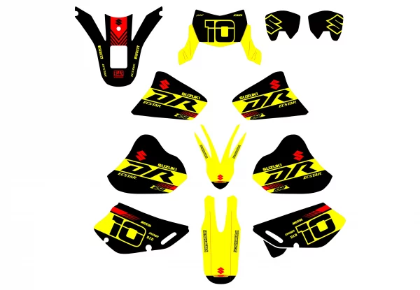 Graphic kit Suzuki DR 650 - Factory | Kitdeco-moto.fr