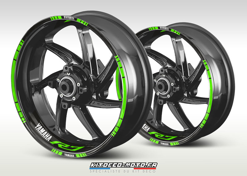 Yamaha R7 motorcycle rim stickers | Kitdeco-moto.fr