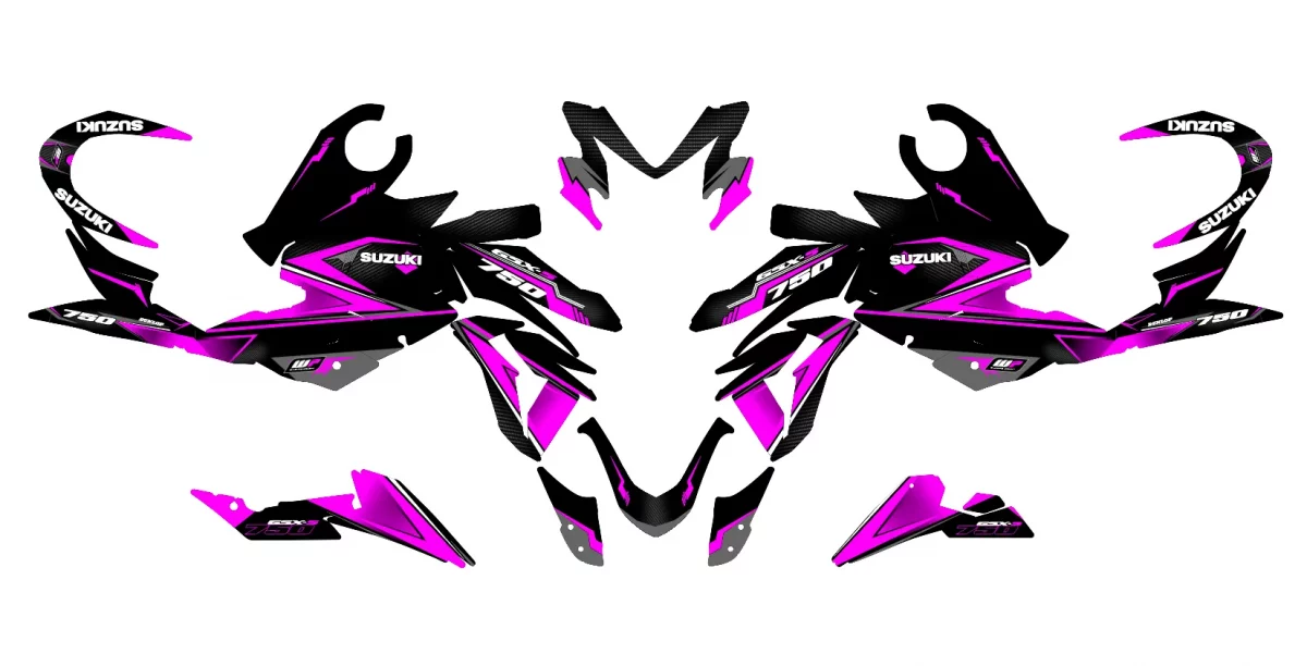 Kit déco Suzuki GSX-S 750 – Factory Rose - Boutique Kit Déco Moto
