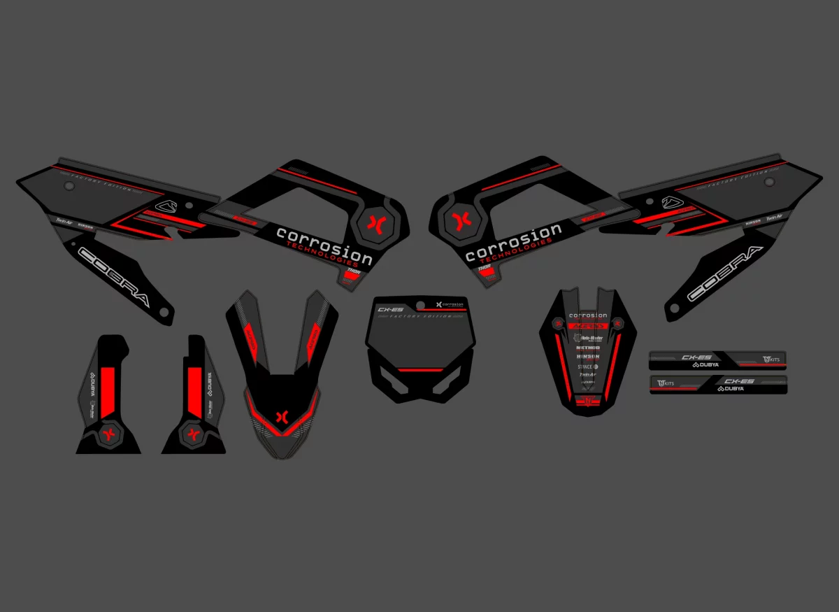 Cobra 50 CX / SRX / FWE (2021-2025) deco kit - Race Red - Moto Deco Kit ...
